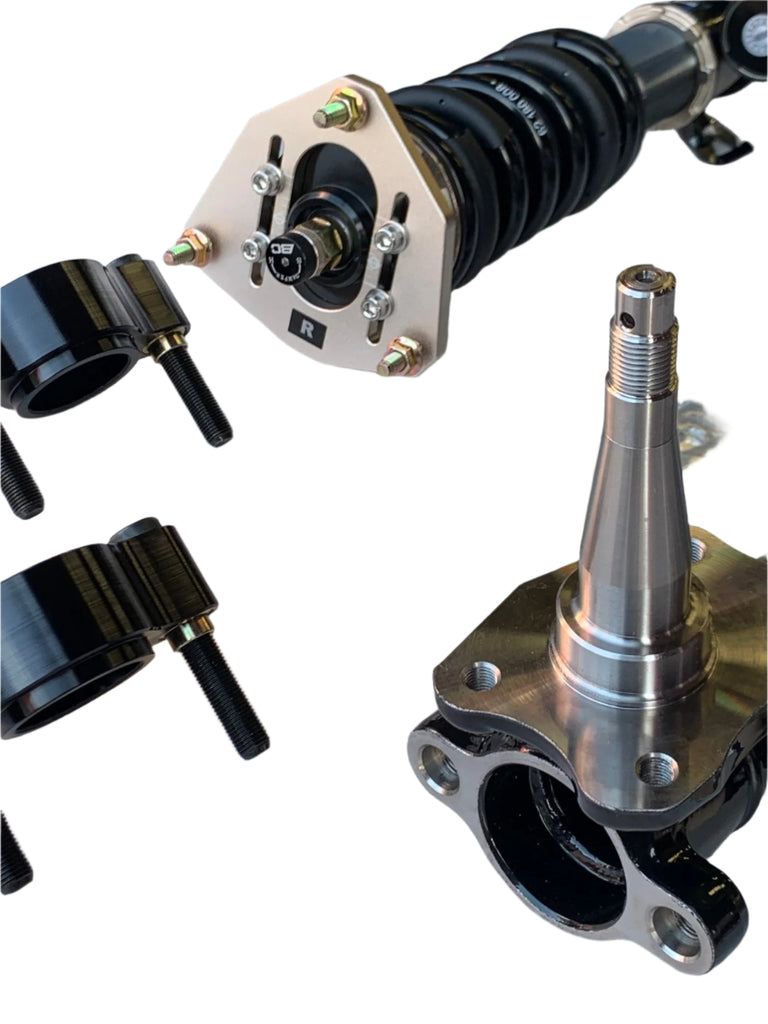 FRONT PAIR ONLY: BC Racing AE86 ER Series Coilover Double Adjustable ...